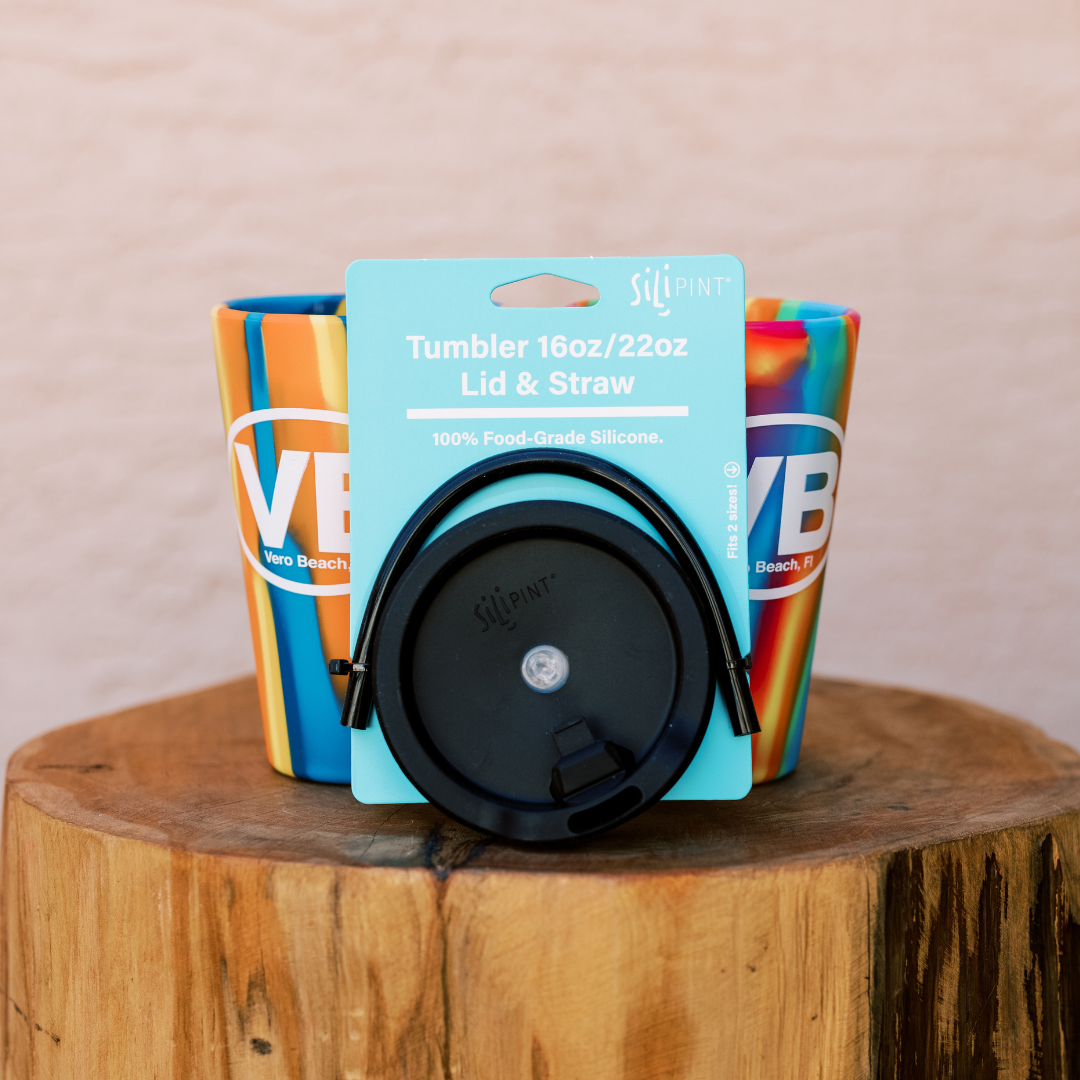 Sili Pint Lid & Straw | Black – The Beach Shop